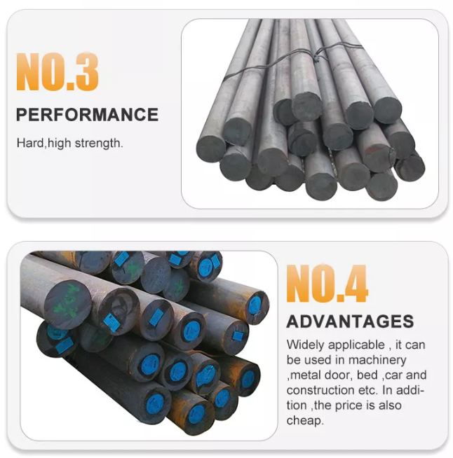 AISI 탄소 강철 둥근 합금 막대기 1018 1020 1045 S45c Sm45c Sae 1035 단단한 Chrome